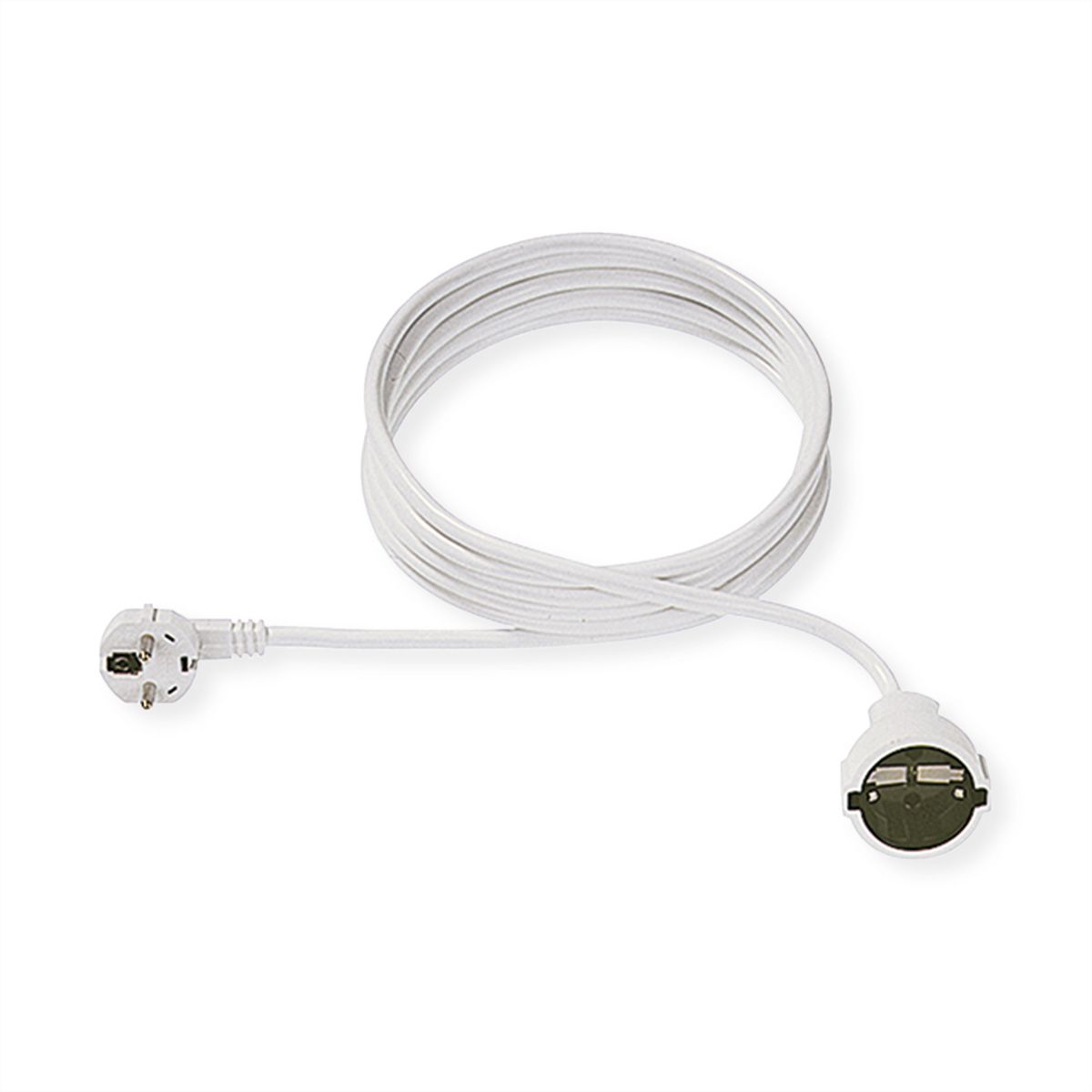 BACHMANN extension cable with earthing contact, 230VAC, white, 5 m ...