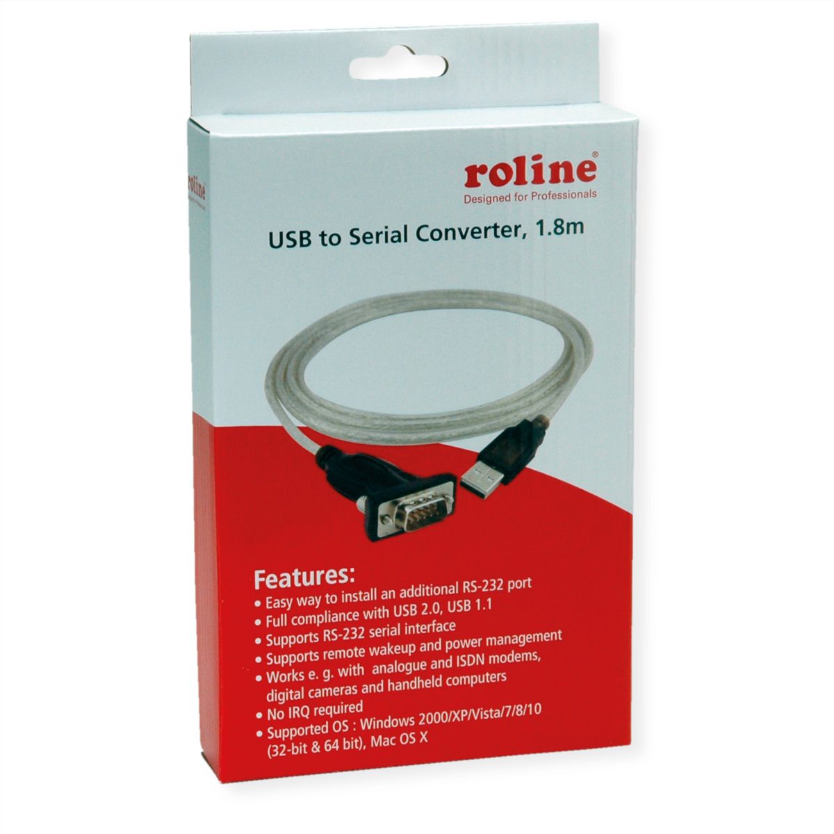 ROLINE Converter Cable USB to Serial, 1.8 m - SECOMP Nederland GmbH