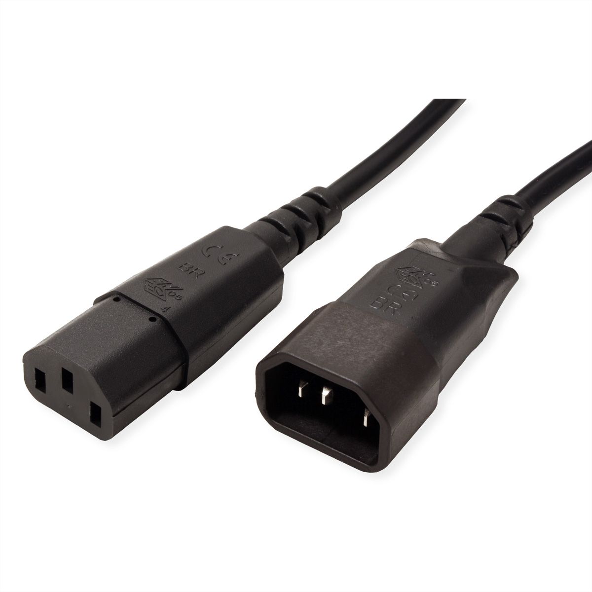 BACHMANN power cable C13-C14, black, 2 m - SECOMP Nederland GmbH
