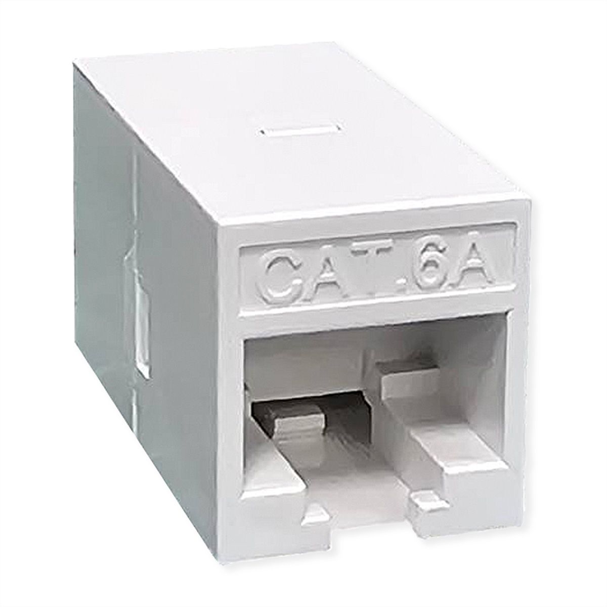 ROLINE RJ-45 Mini Inline Coupler, Cat.6A (Class EA), unshielded, white ...