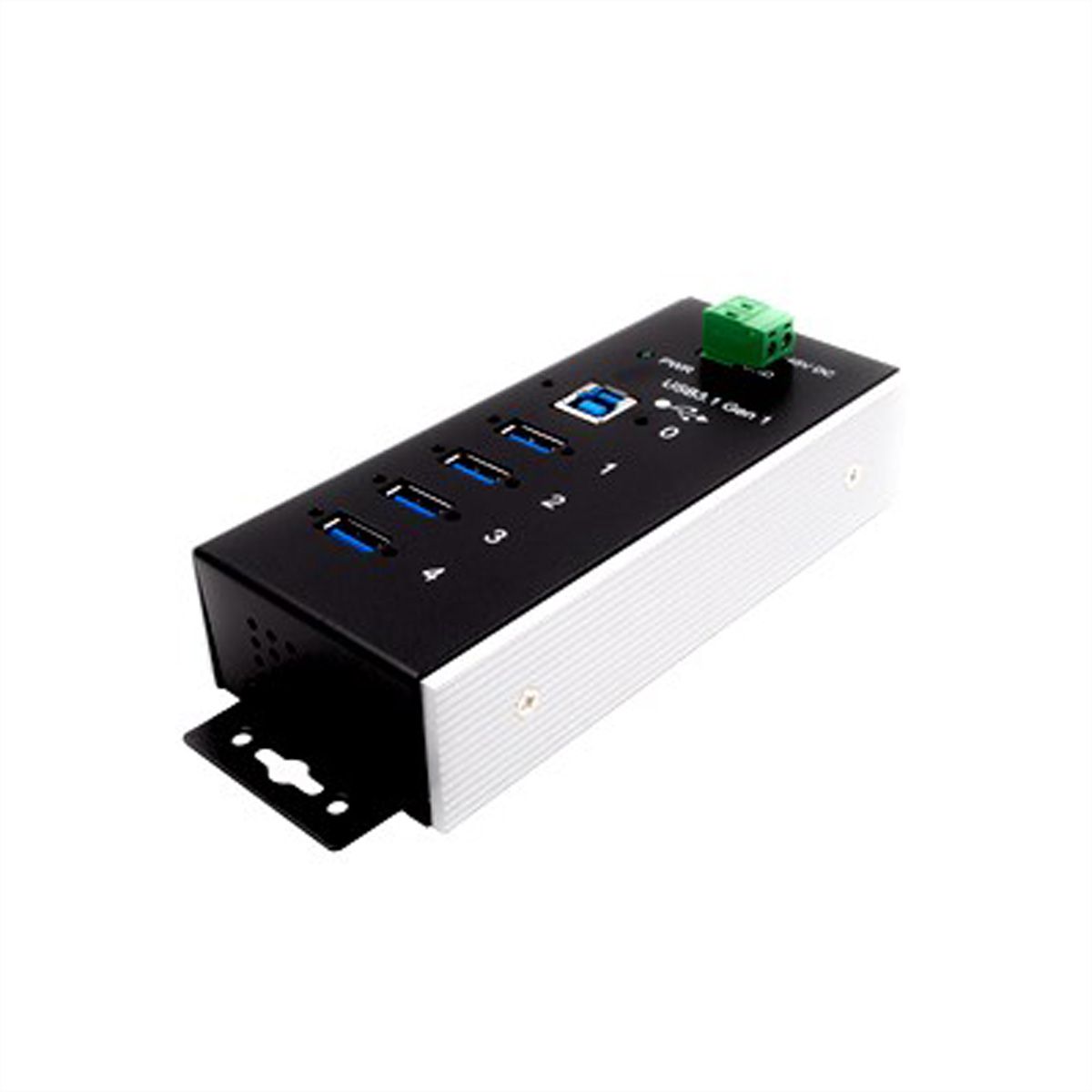 EXSYS EX-1185HMVS-WT USB3.0 Metall Hub 4 Ports Din Rail Temperaturber ...