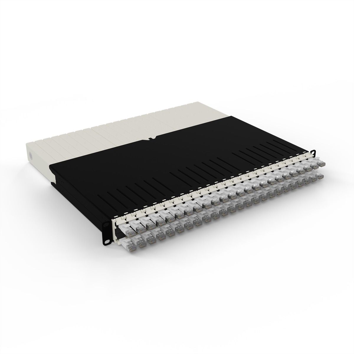 patchbox.one 8RU STP weiß Cat.6a 0,8m - SECOMP Nederland GmbH