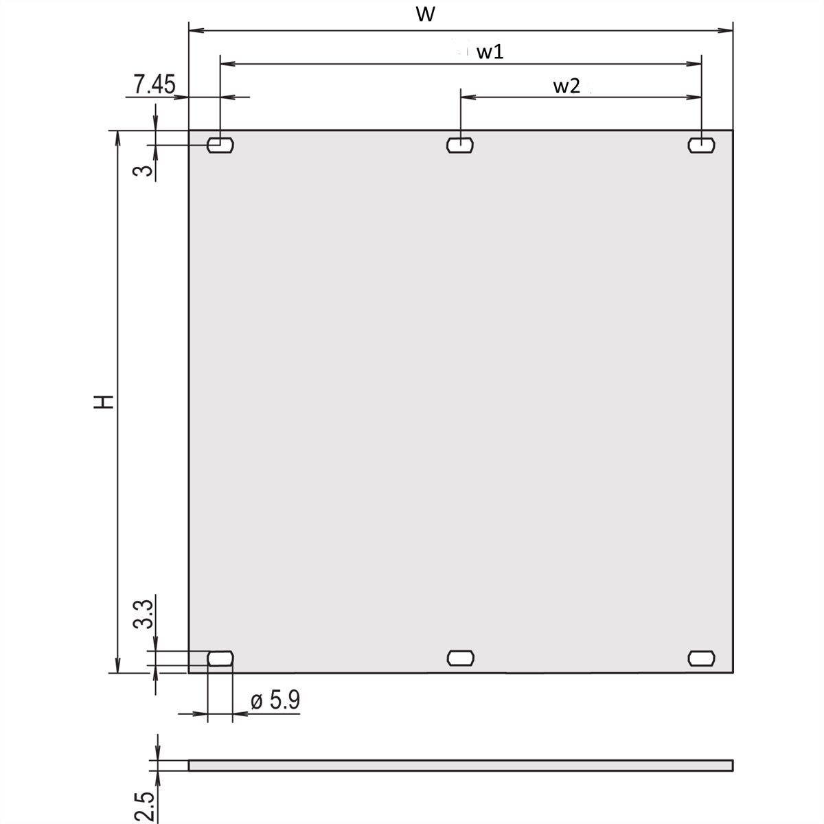 SCHROFF Front Panel, Unshielded, 9 U, 4 HP, 2.5 mm, Al, Front Anodized ...