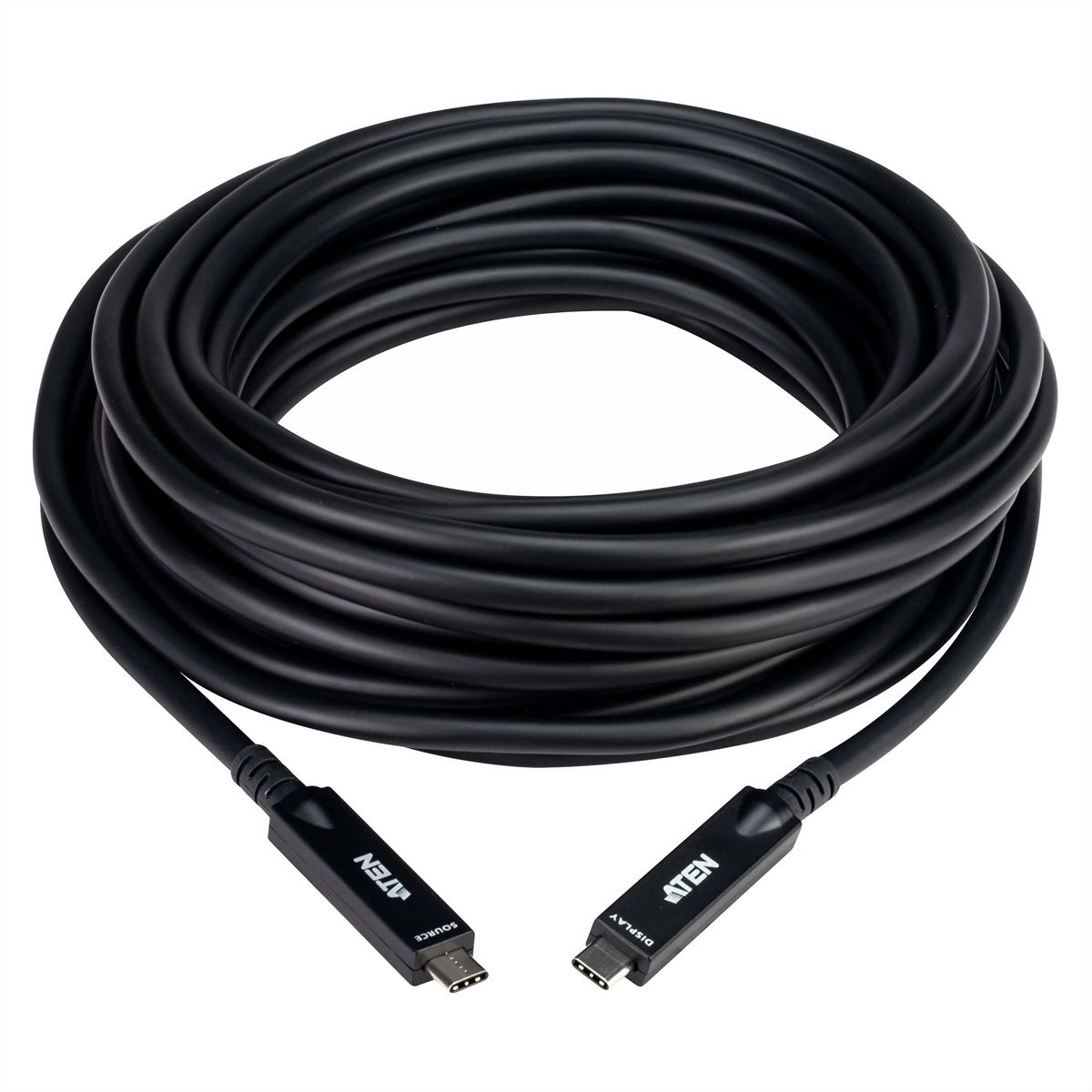 ATEN UE3410F aktives optisches Ultra HD-Kabel mit USB-C, schwarz, 10 m ...