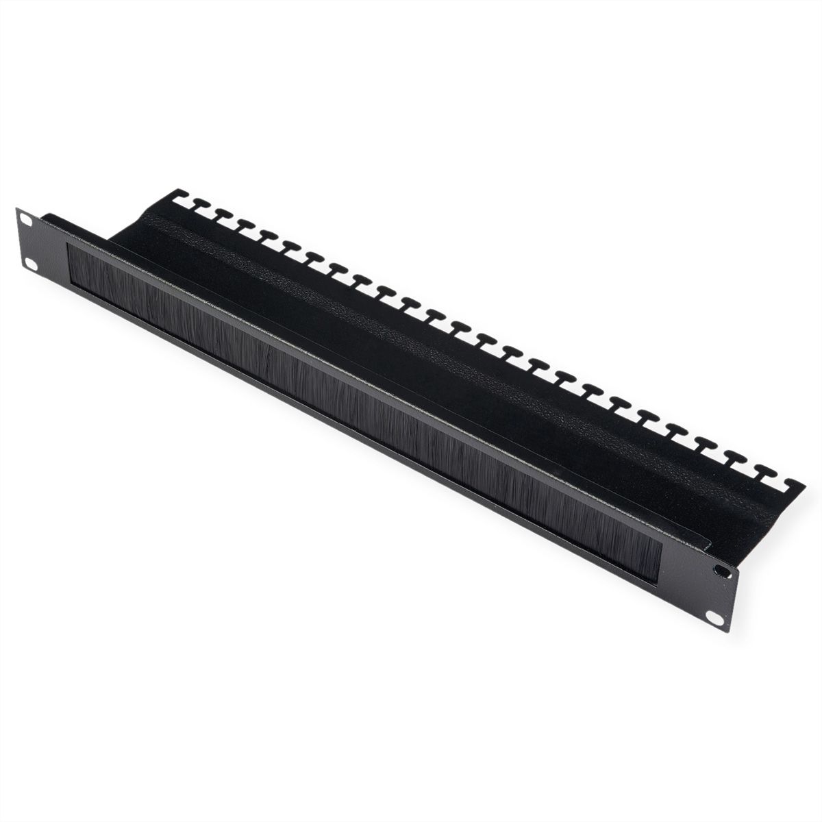 ROLINE 19-inch cable entry, with brush strip 1U black - SECOMP ...
