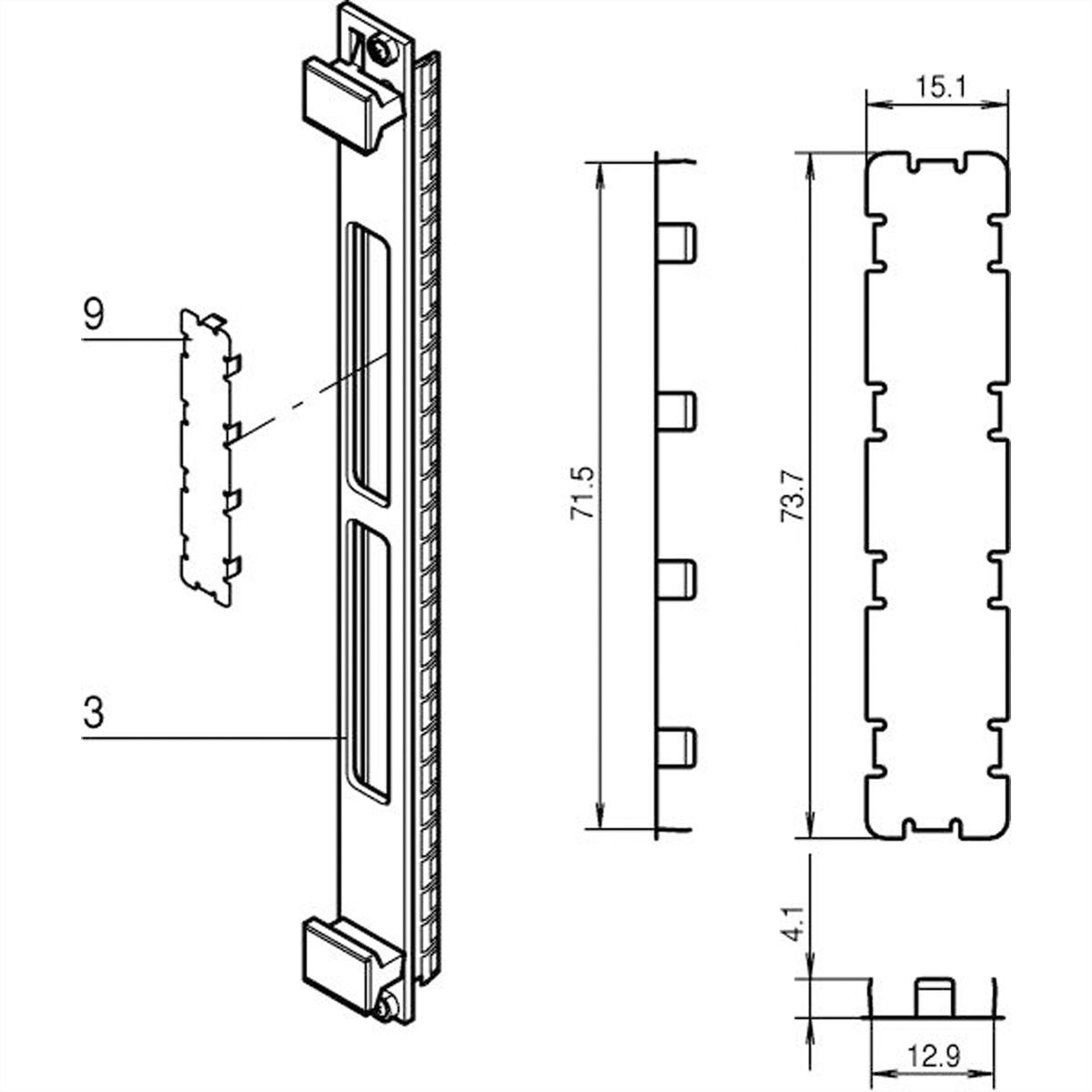 SCHROFF PMC Mezzanine Front Panel Cutout Cover for EMC Protection ...