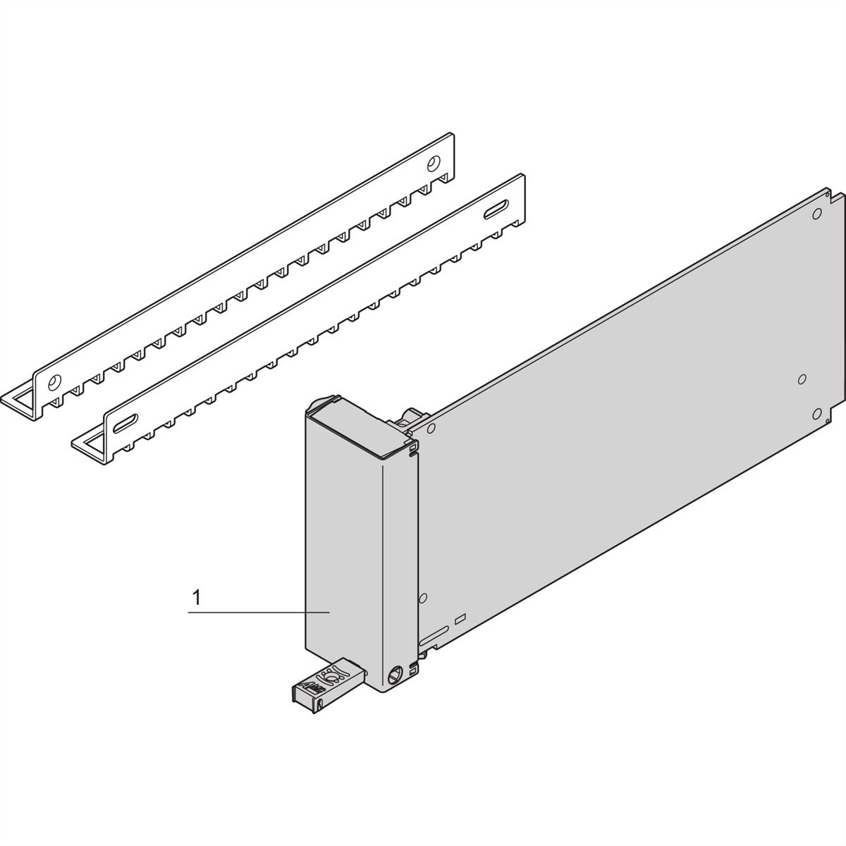 SCHROFF AMC Filler Module With Pull-Handle, Single Compact, Aluminum ...