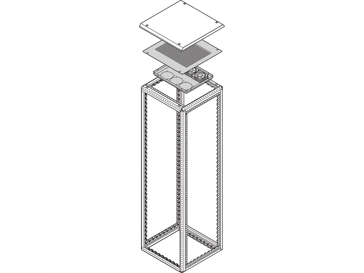 SCHROFF Varistar Raised Top Cover, EMC, With Fans, 600W 1000D - SECOMP ...