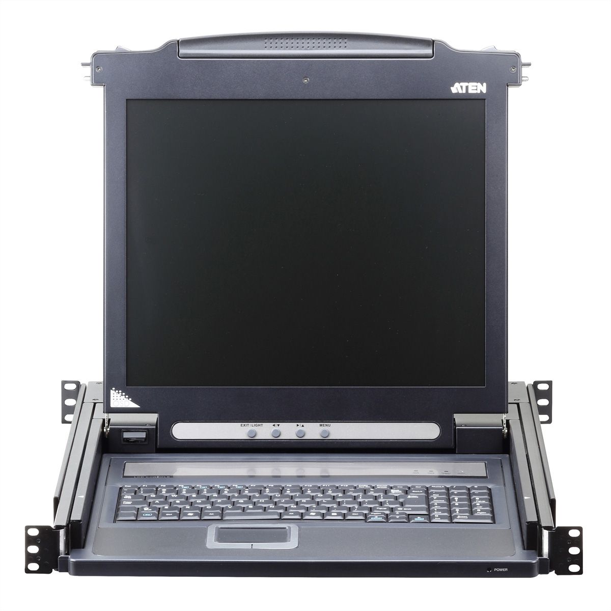 ATEN CL1000M Single Rail Console, 43cm LCD, VGA, PS/2-USB, DE-Layout ...