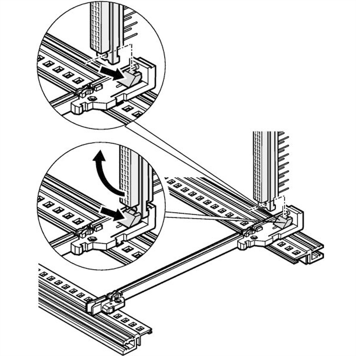 SCHROFF Guide Rail Standard Type, With DIN Connector Fixing, Plastic ...