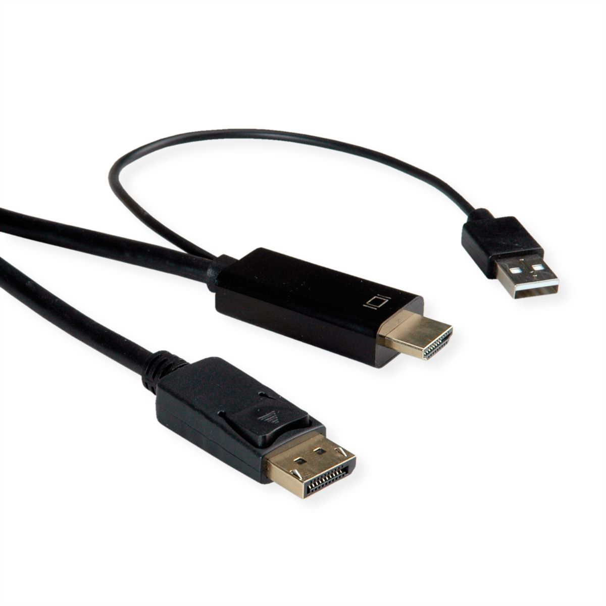 ROLINE Cable, UHDTV - DisplayPort, M/M, black, 1 m - SECOMP Nederland GmbH
